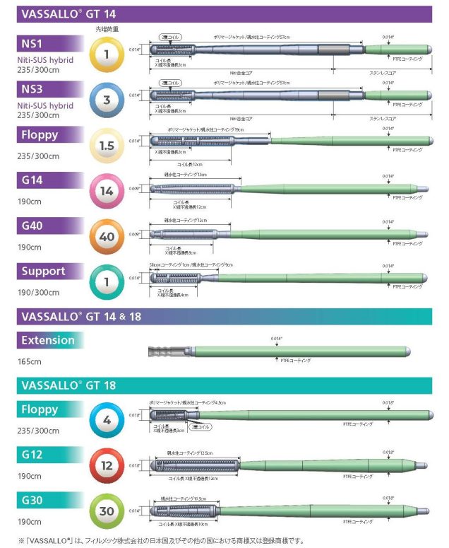 Cordis | VASSALLO GT ペリフェラルガイドワイヤー for EVT
